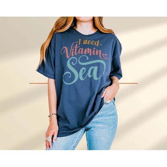 Beach Need Vitamin Sea Coastal T-Shirt - Walmart.com