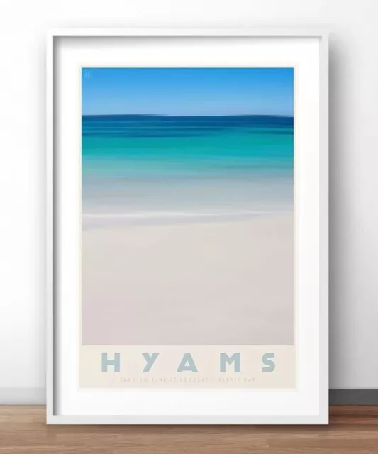 Beach Nsw Travel Poster, Australian Retro Print, Vintage Australian ...