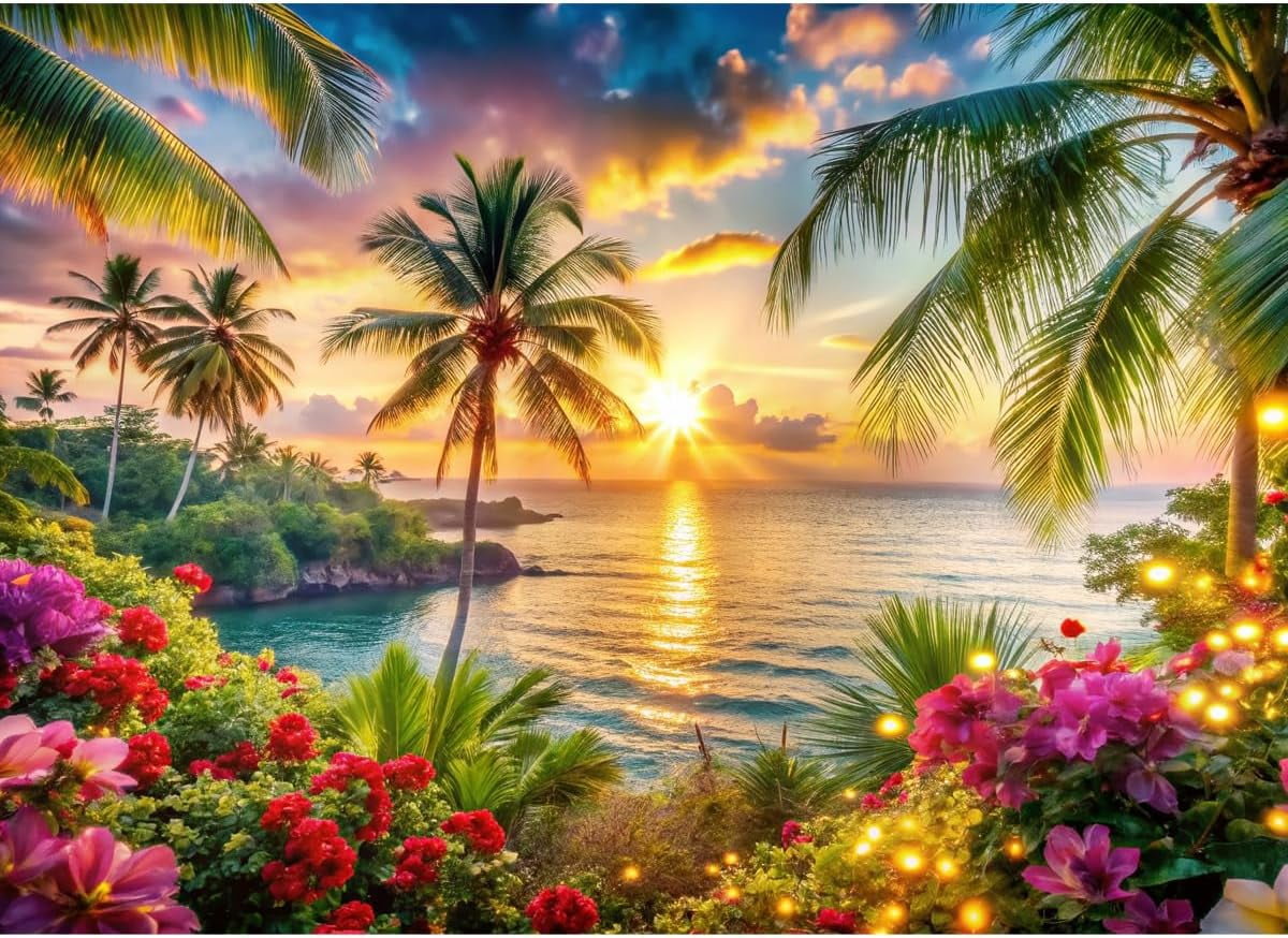 Beach Ocean Backdrop Summer Tropical Party Background for Indoor and ...