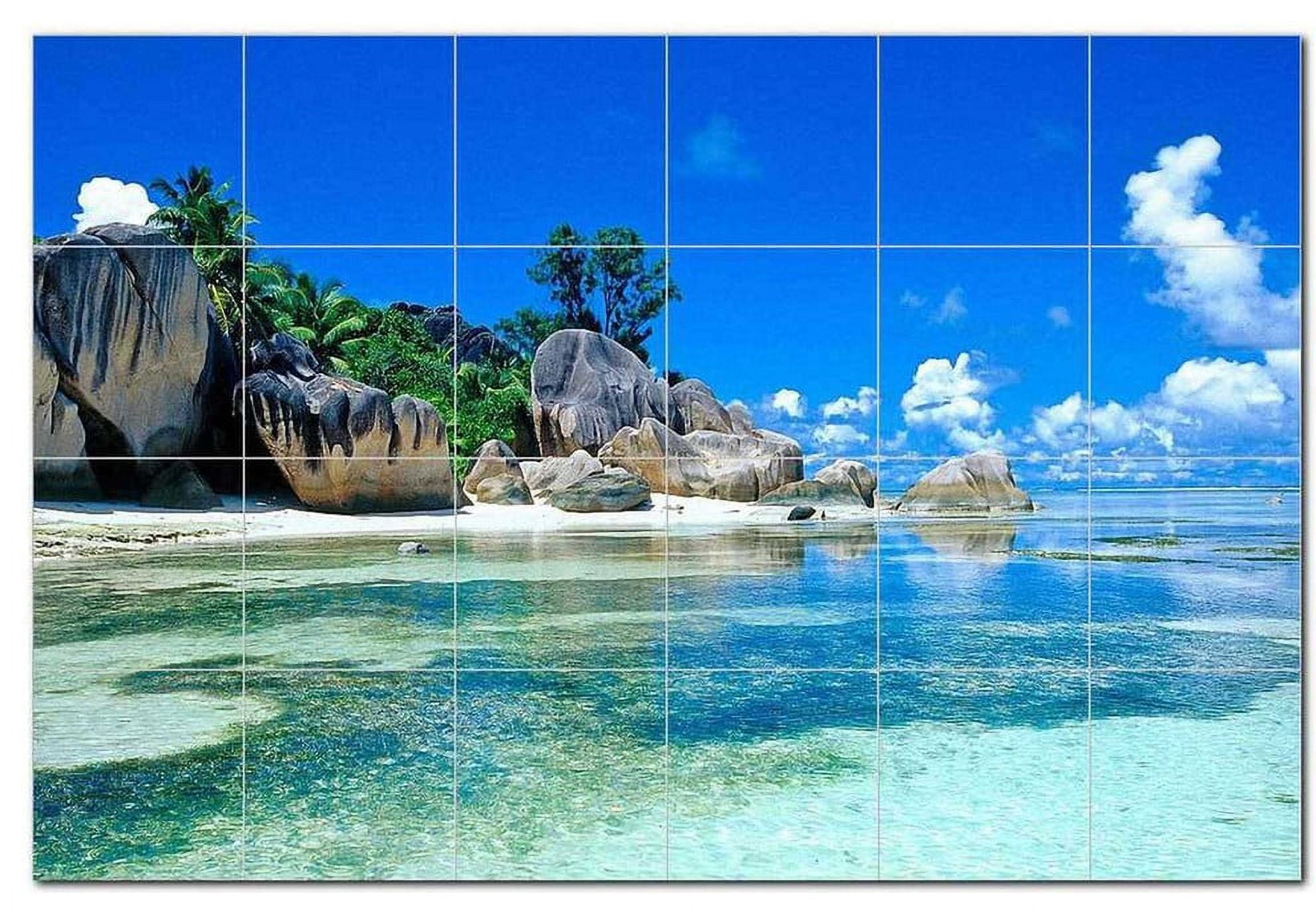 Beach Ocean Ceramic Tile Mural Kitchen Backsplash Bathroom Shower ...