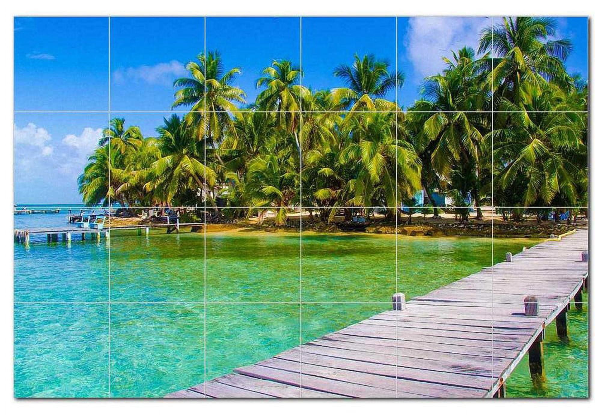 Beach Ocean Ceramic Tile Mural Kitchen Backsplash Bathroom Shower ...