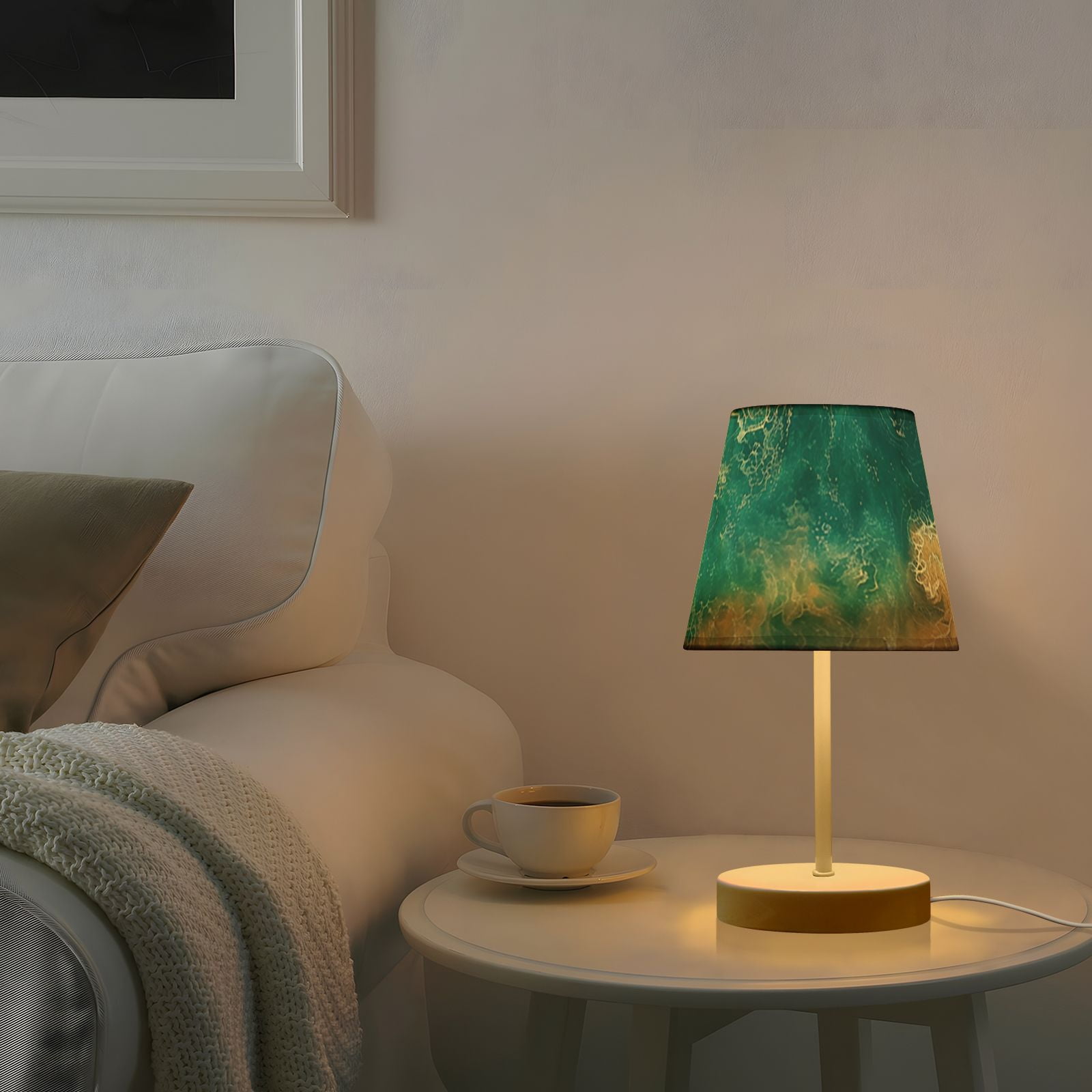 Beach Ocean Desk Lamp 3 Color Modes LED Table Lamp Nightstand Reading ...