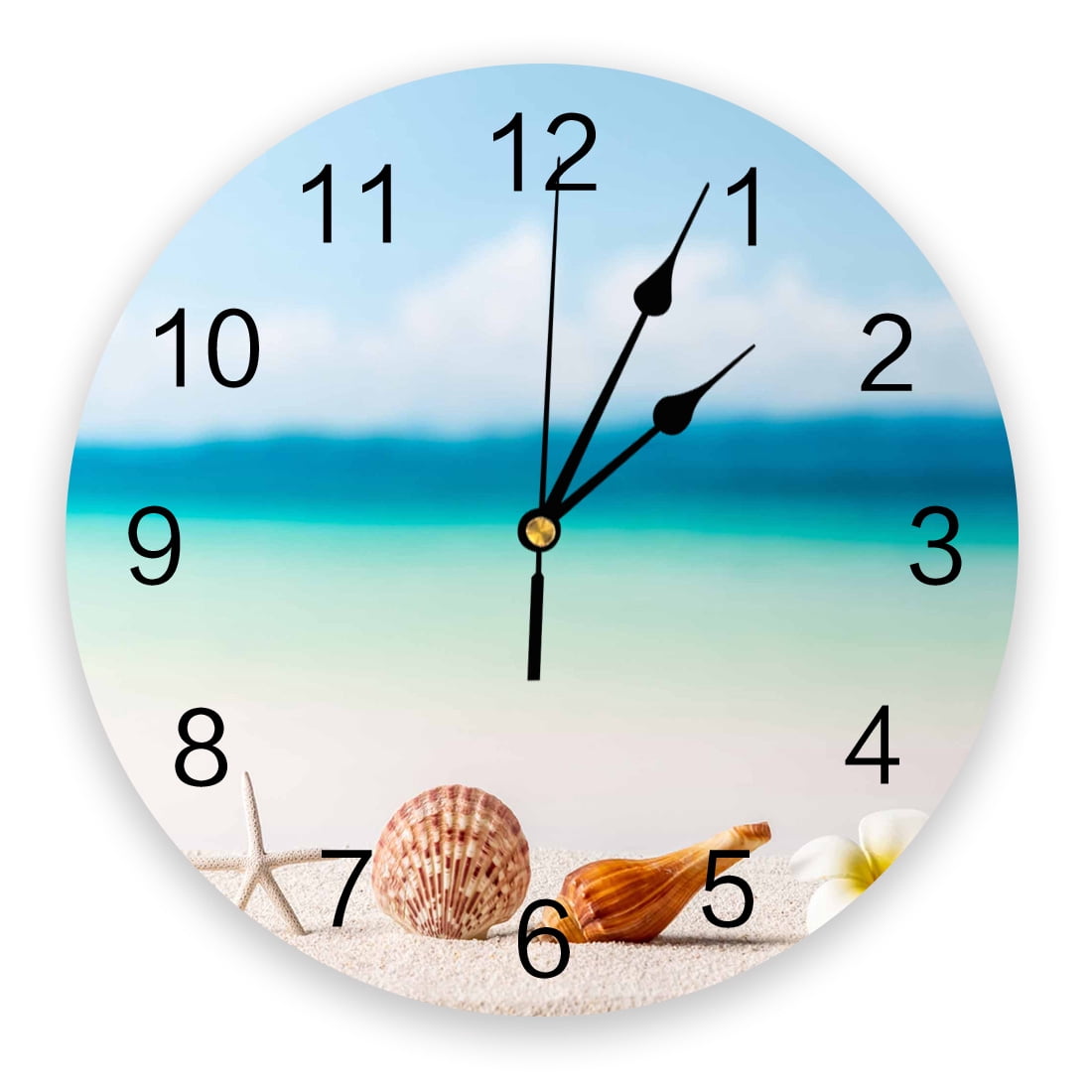 Beach Ocean Sky Landscape Wall Clock Modern Design Living Room ration ...
