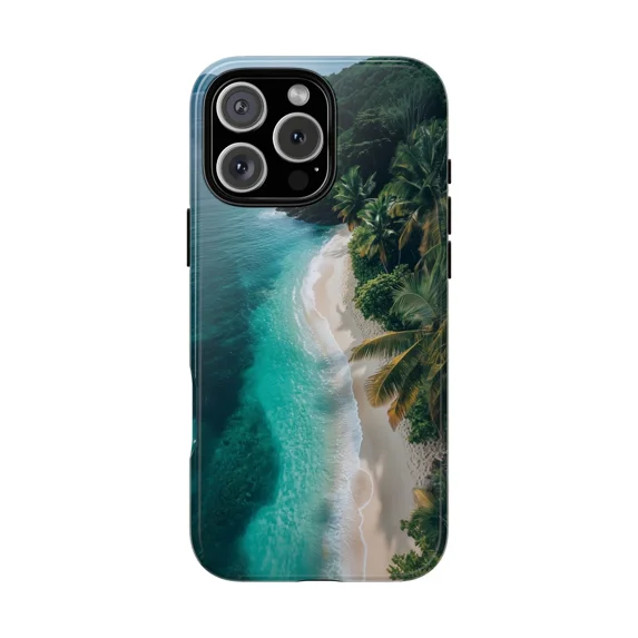 Beach Ocean Tropical Palm Tree Sunset Phone Case for iPhone 17 to 11 ...