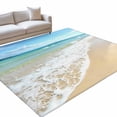 Beach Ocean Washable Rug 5x7 Area Rug for Living Room Bedroom Non Slip ...