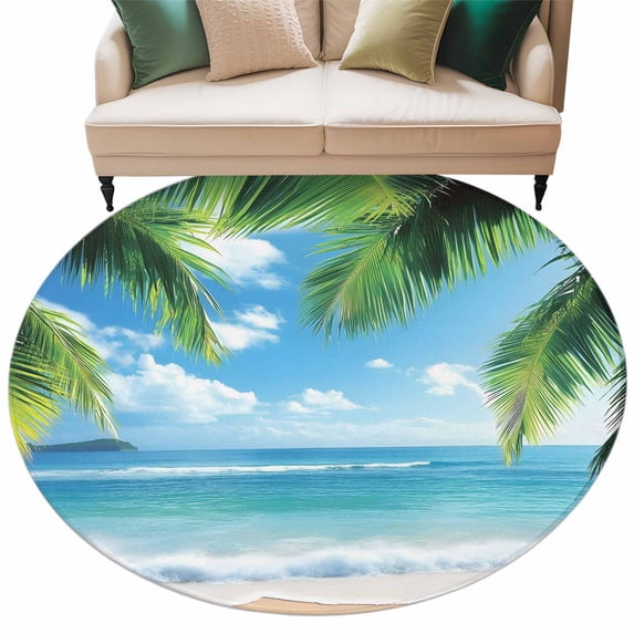 Beach Ocean Waves Large Area Rugs for Bedroom Living Room, Soft Non ...