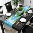 Beach Ocean Waves Table Runner 90 Inches Long - Summer Tropical Palm ...