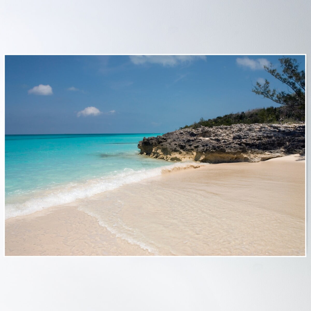 Beach On Rose Island, Bahamas Poster Wall Art, Modern Wall Decor For ...