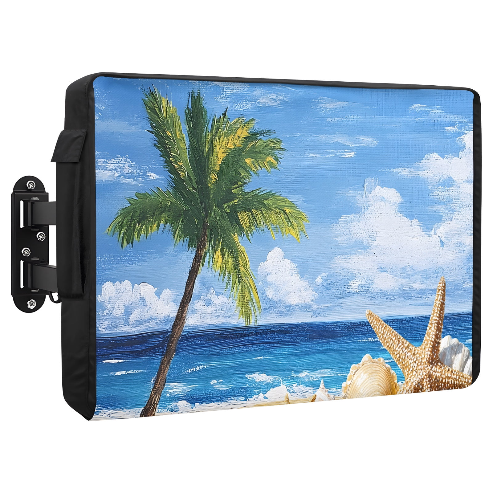 Beach Palm Outdoor TV Cover 40 to 43 Inch Tree Summer Ocean Blue Sky ...