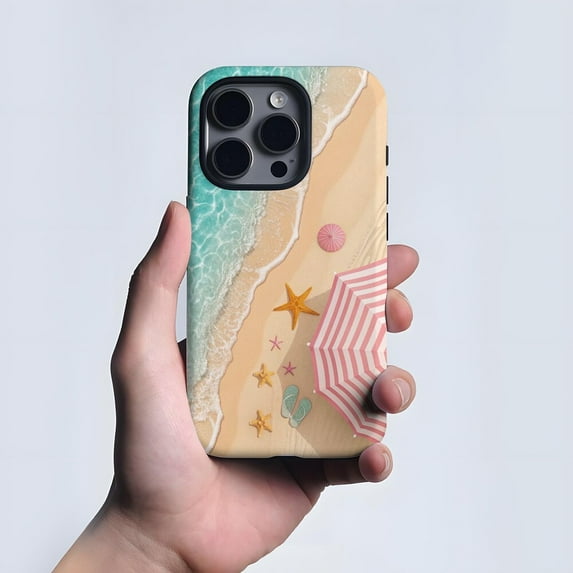 Beach Palm Tree Ocean Wave Protective Phone Case 17 16 15 14 13 12 11 ...