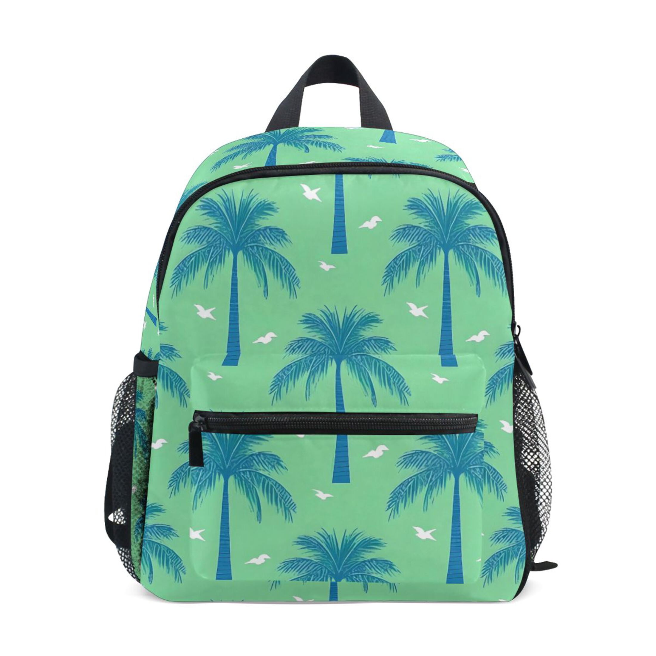 Beach Palm Tree Pattern Mini Backpack Cute Small Backpack with Chest ...