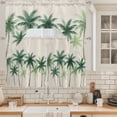 Beach Palm Tree Swag Curtains Valance and Tier Set, Country Vintage ...