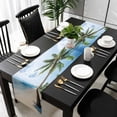 Beach Palm Tree Table Runner 108 Inches Long - Ocean Coastal Sky Nature ...