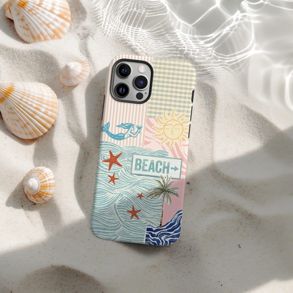 Beach Palm Tree Tropical Summer Sea Phone Case 17 16 15 14 13 12 11 Pro ...