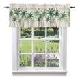 Beach Palm Tree Valances for Windows Country Vintage Coastal Green ...