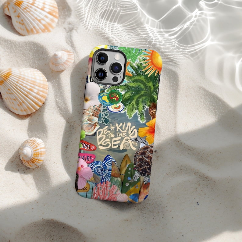 Beach Palm Tree iPhone Case - Summer Sea Beach Lovers 11-16 Pro Max ...