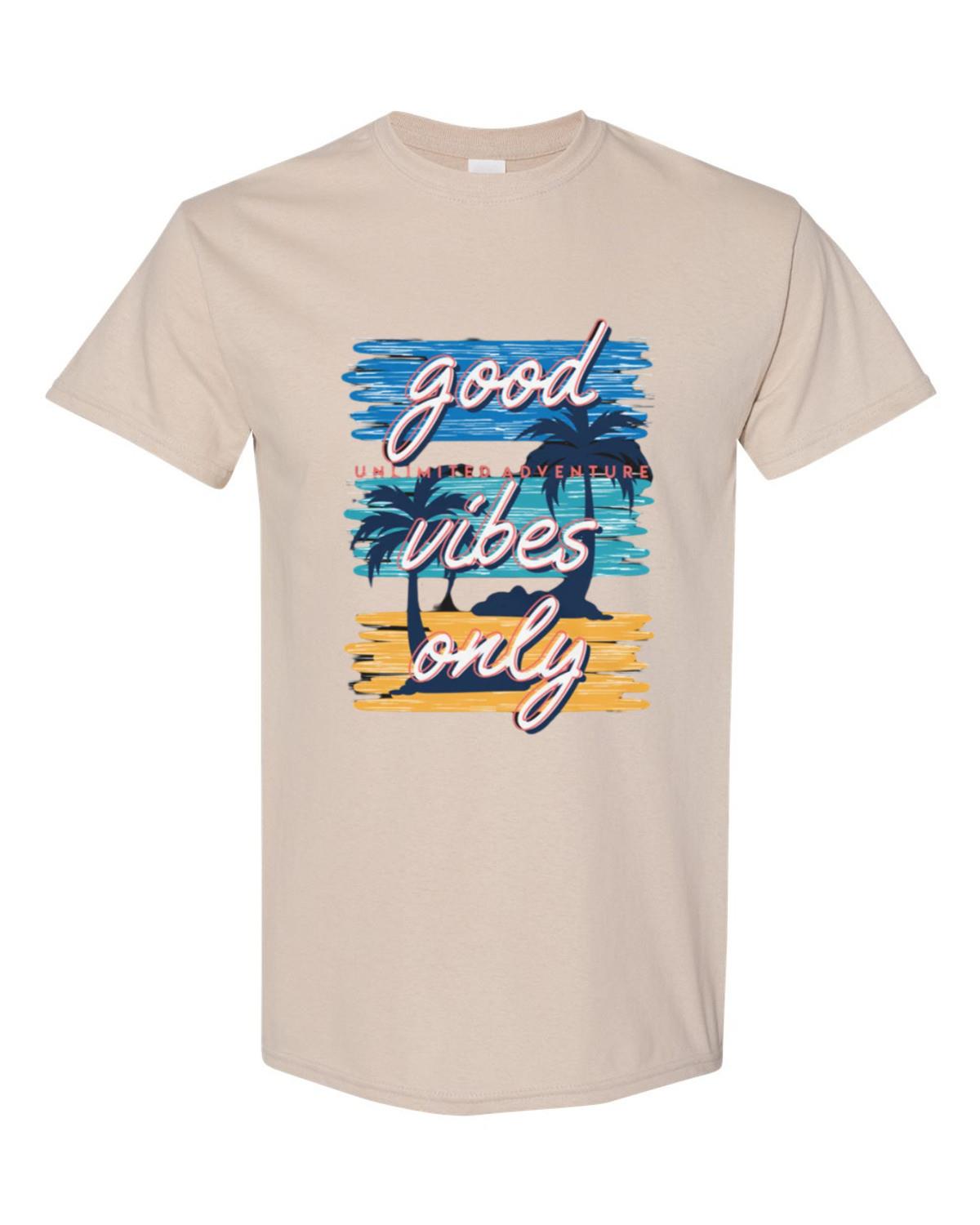 Beach Paradise Surf Good Vibes Ocean Wave Art Style T-Shirt, for men ...