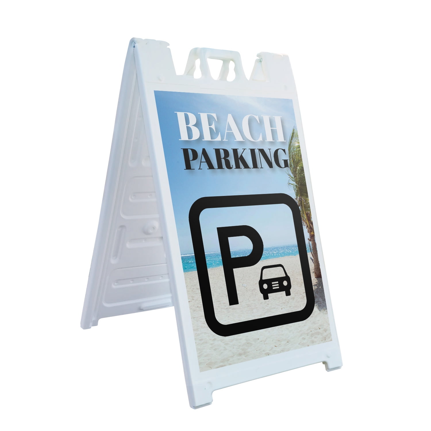 Beach Parking 24" x 36" Double Sided A-Frame Sidewalk Sign Includes 2 ...