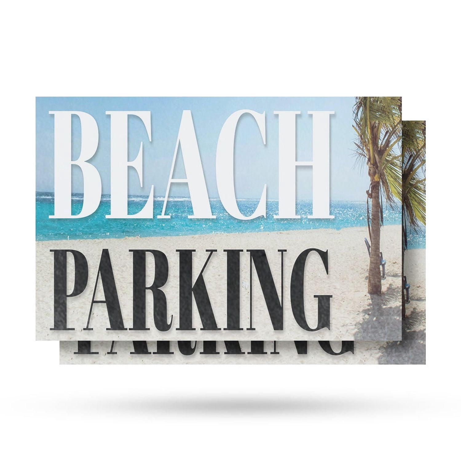 Beach Parking Vinyl Decal 2 Pack of 24 Inch x 36 Inch Weatherproof ...