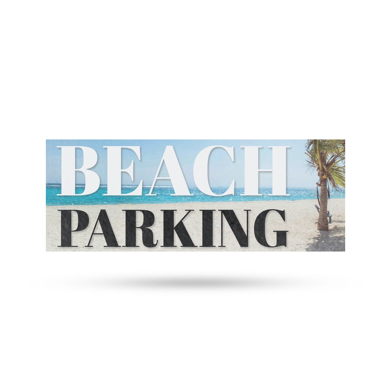 Beach Parking Vinyl Decal 24 Inch x 9 Inch Weatherproof Heavy-Duty ...