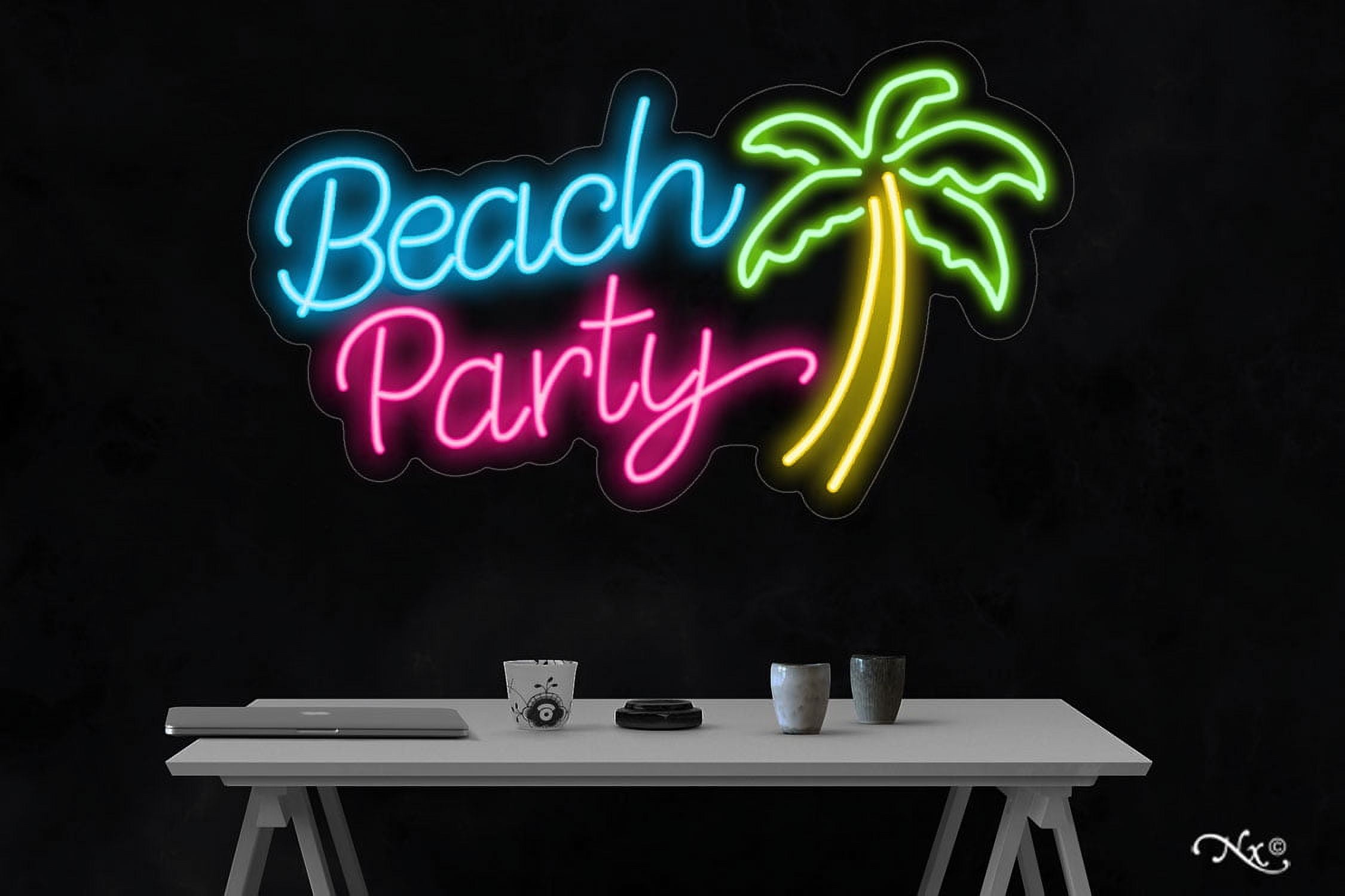 Beach Party-LED Neon Sign Made in USA - Walmart.com