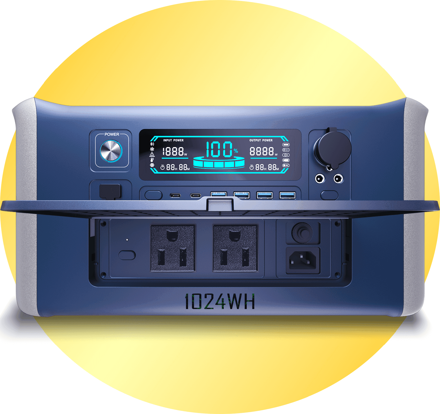 Beach Party Starter Pack: 1000W/1500W/2000W Compact Power Bank with ...