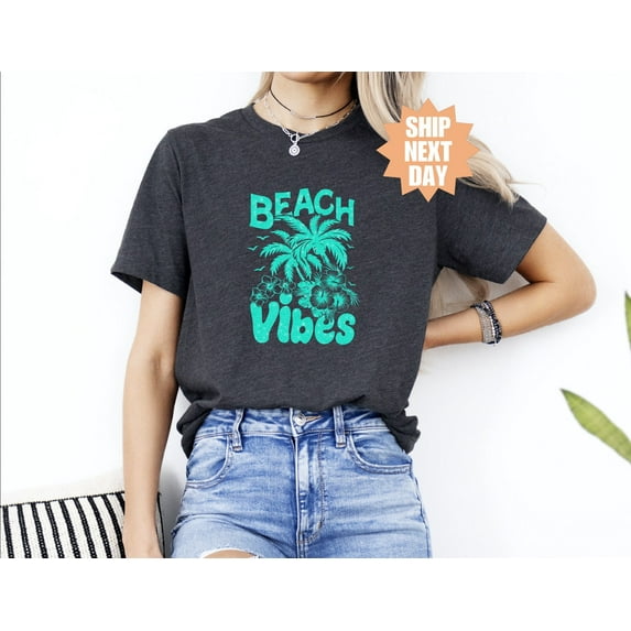 Beach Party T-Shirt, Vacation & Summer Vibes Beach Life Shirt, Women’s ...