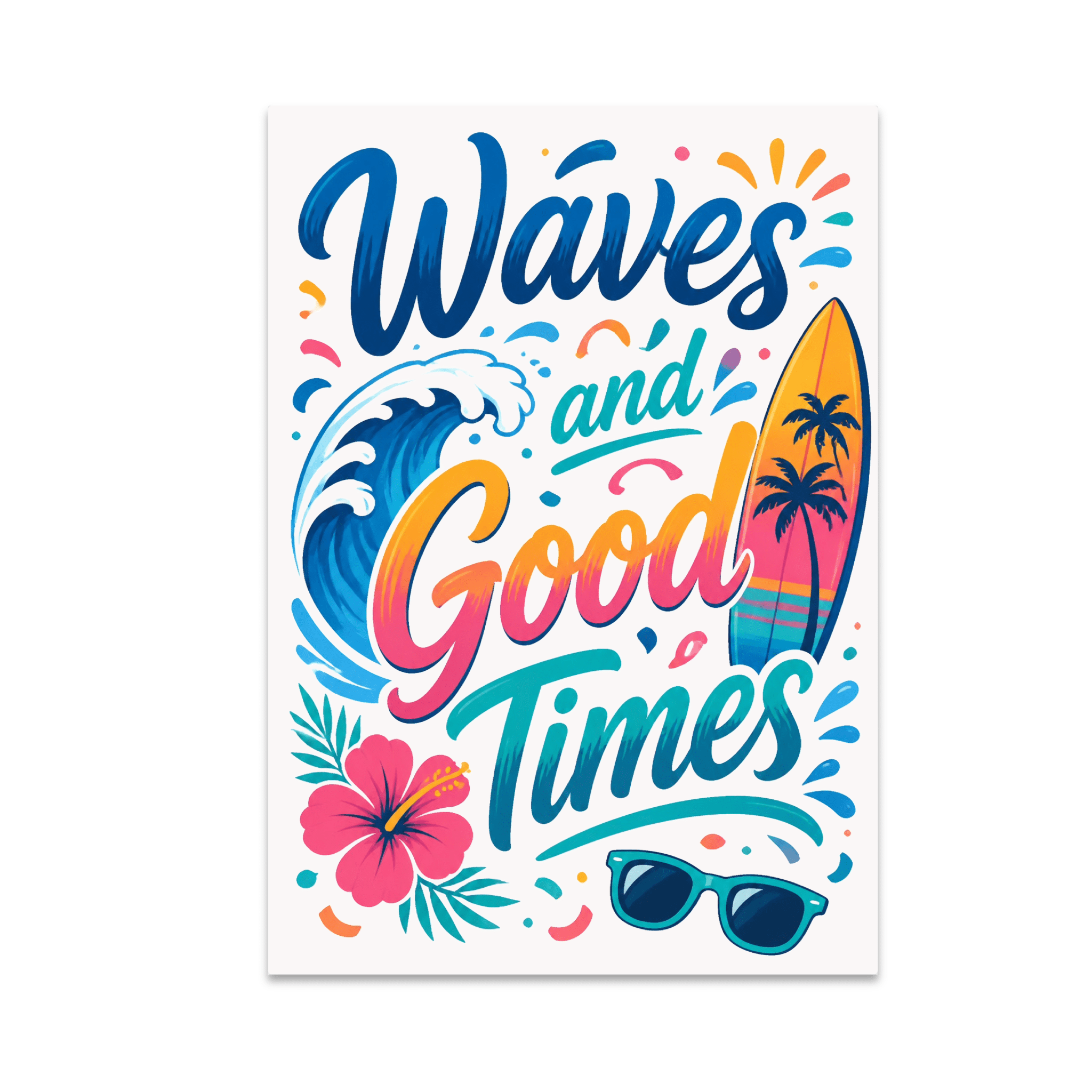Beach Party Wall Art - Surf Enthusiast - 13x19 Poster Print - Walmart.com