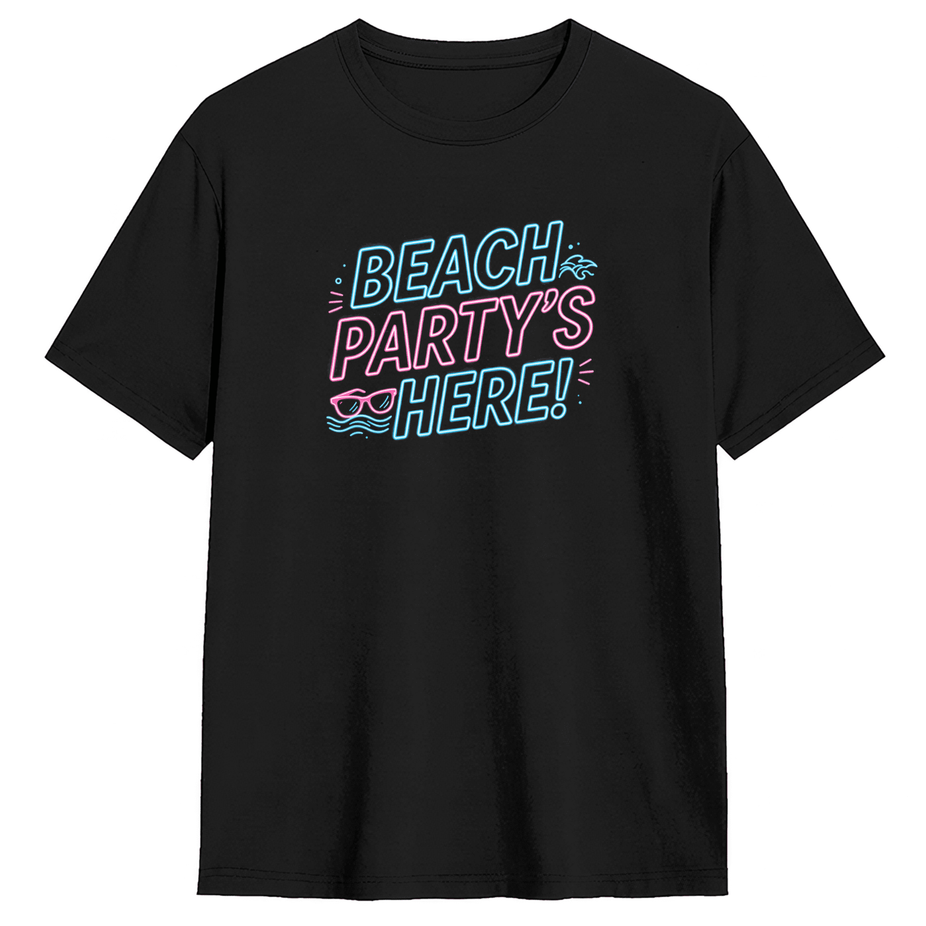 Beach Party's Party's Here Retro Graphic Tee for Men and Women, Fun ...