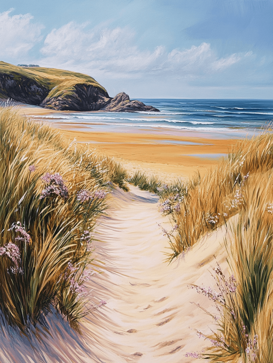 Beach Path Canvas Painting/Wall Art， Suitable for Living Room， Bedroom ...