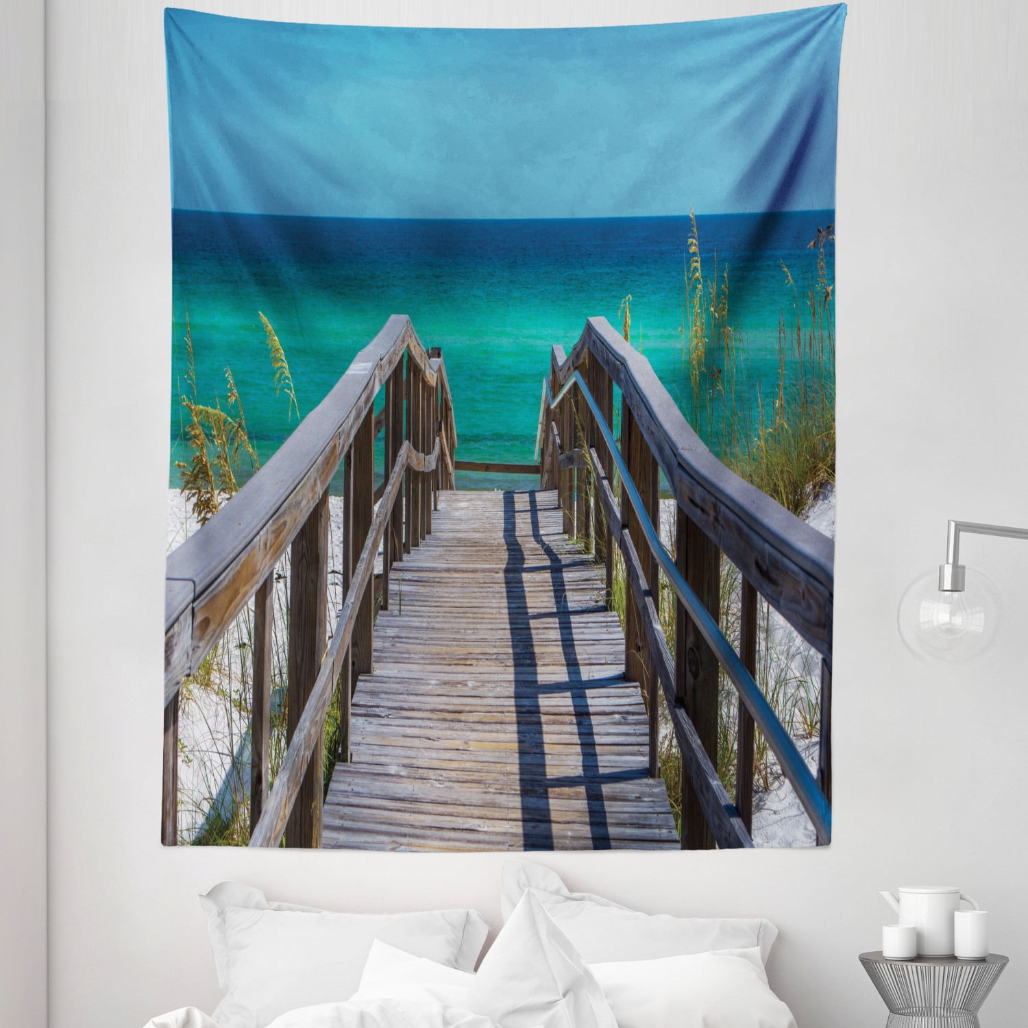 Beach Pathway Tapestry, Boardwalk View of the Beach in Pensacola ...