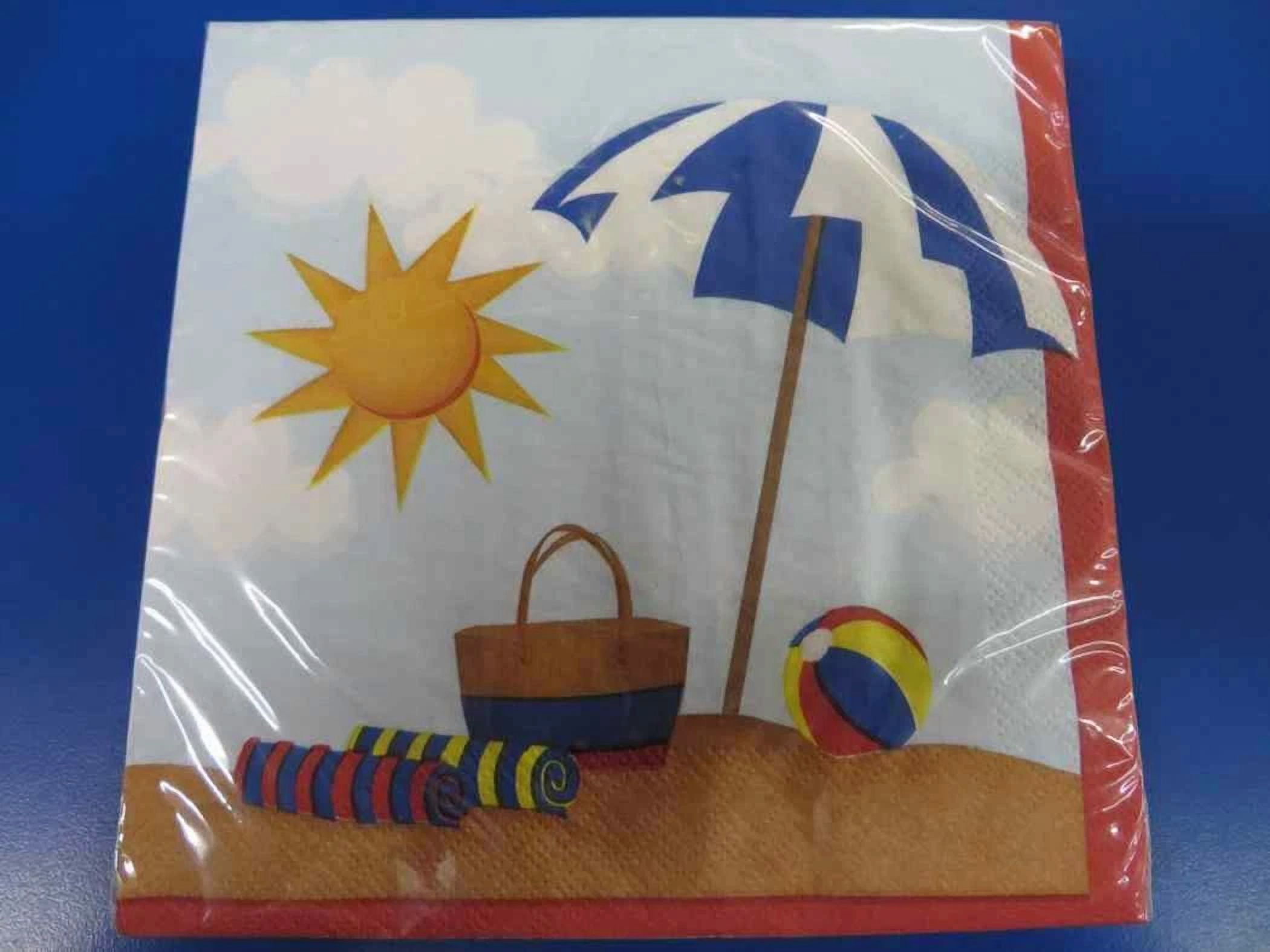 Beach Play Ball Sunshine Summer Luau Pool Theme Party Paper Luncheon ...