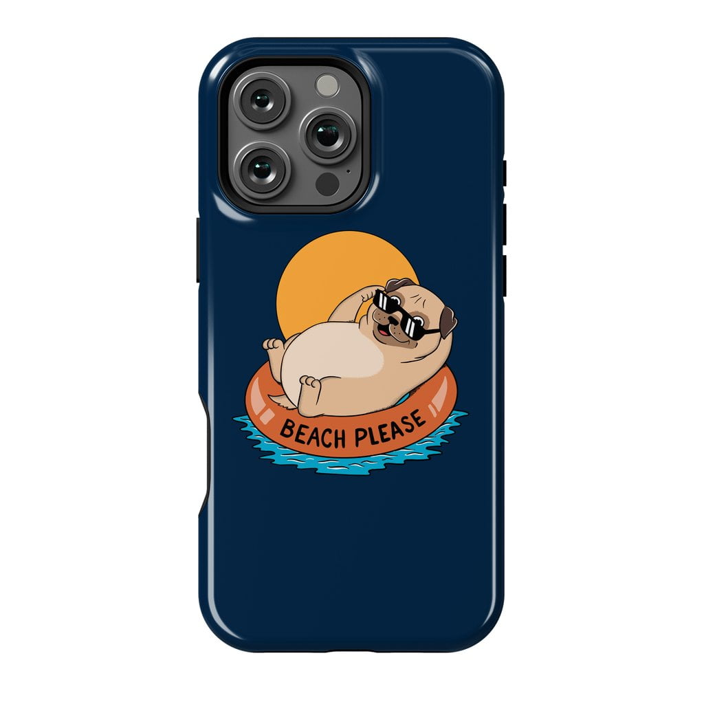 Beach Please Blue Funny Summer Phone Case for iPhone 11 12 13 14 15 16 ...
