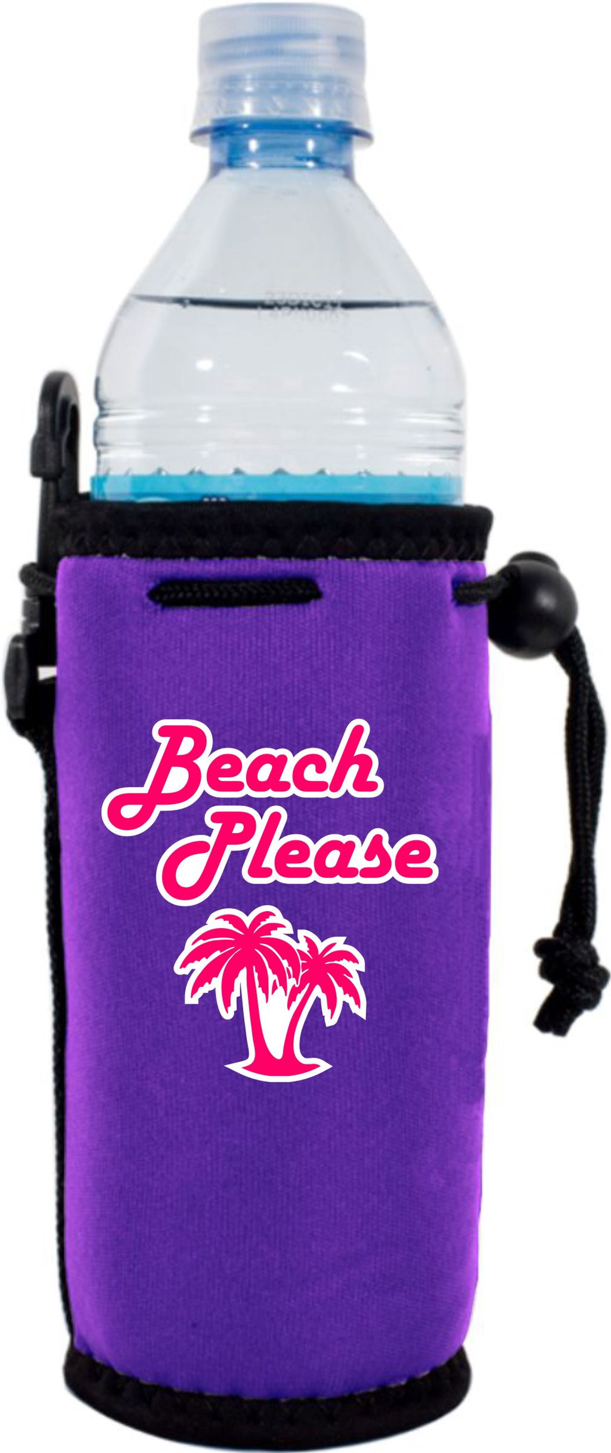 Beach Please Neoprene Water Bottle Coolie (Purple) - Walmart.com