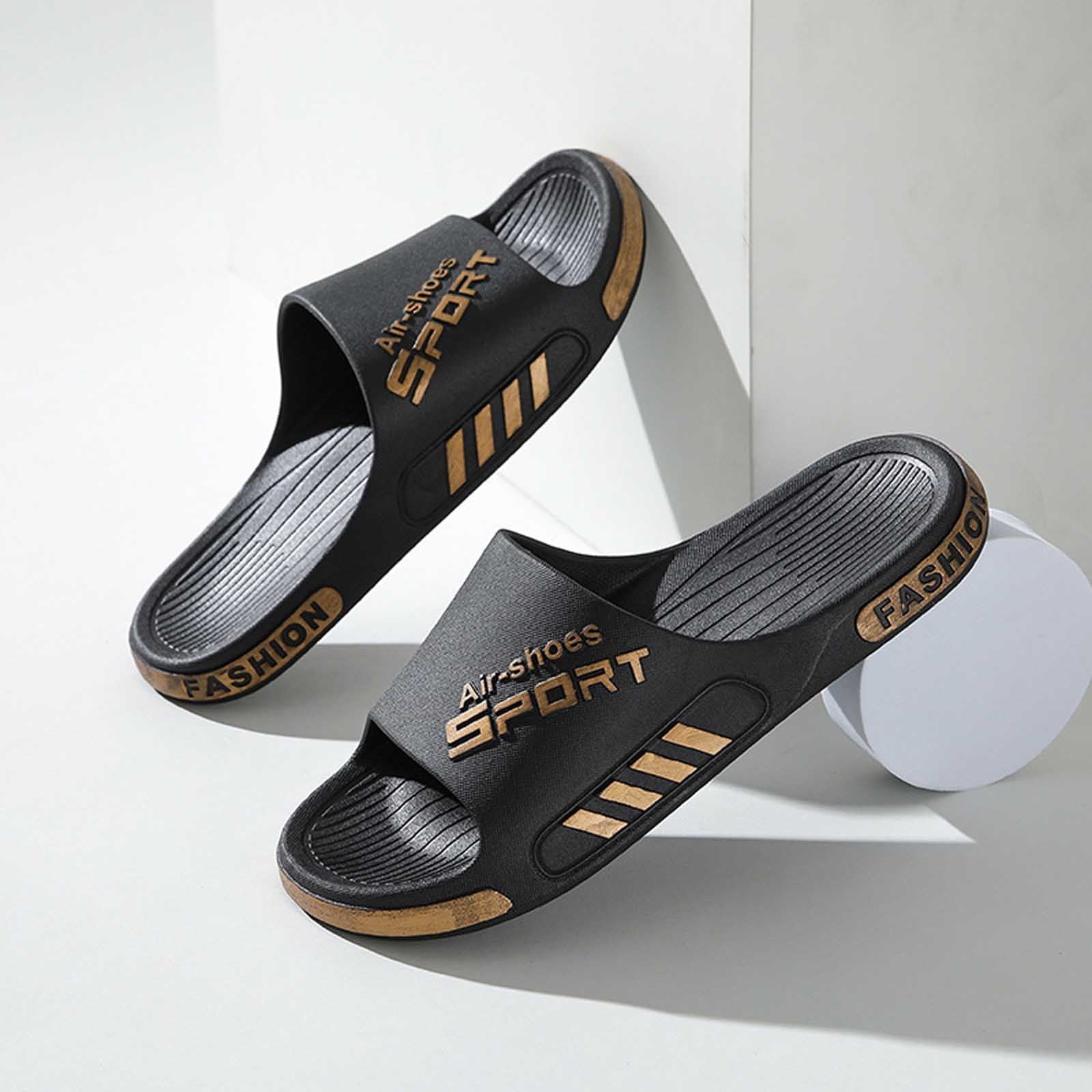 Beach Pool Slides Sandals for Men, Bathroom Shower Shoes,Couple Slides ...