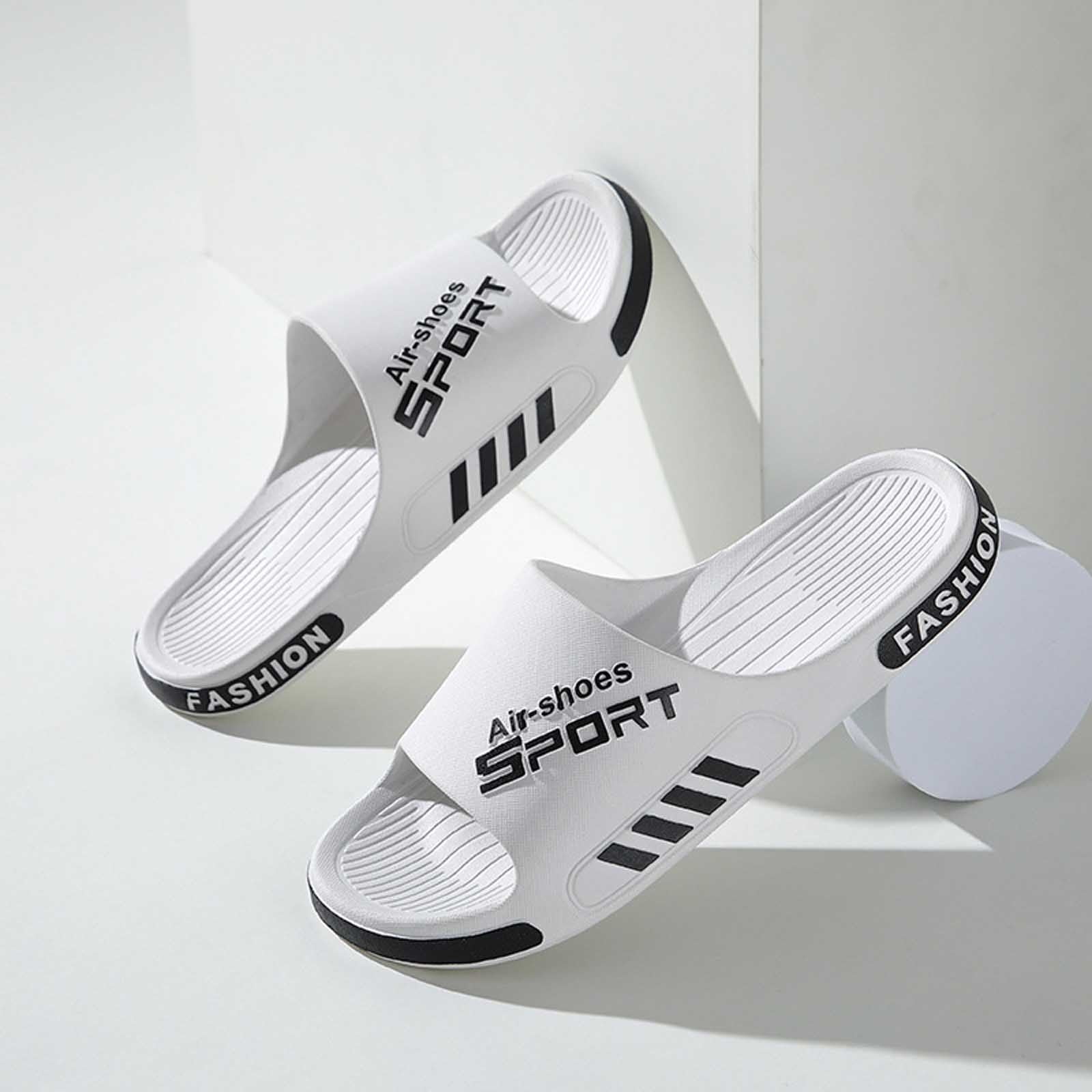 Beach Pool Slides Sandals for Men, Bathroom Shower Shoes,Couple Slides ...