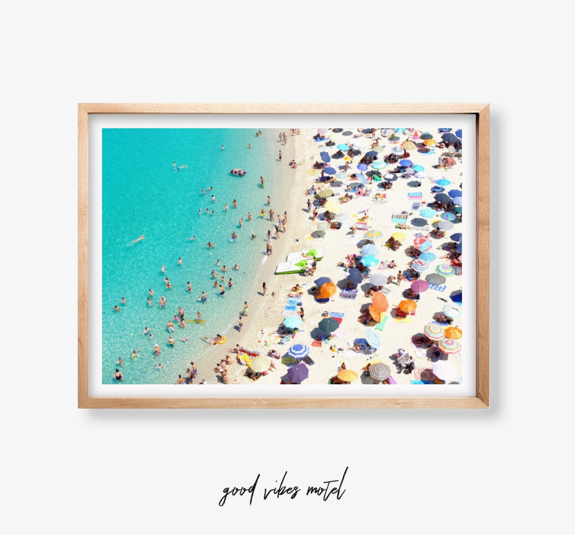 Beach Poster, Beach Art, Beach Decor, Seaside Poster, Ocean Wall Art ...