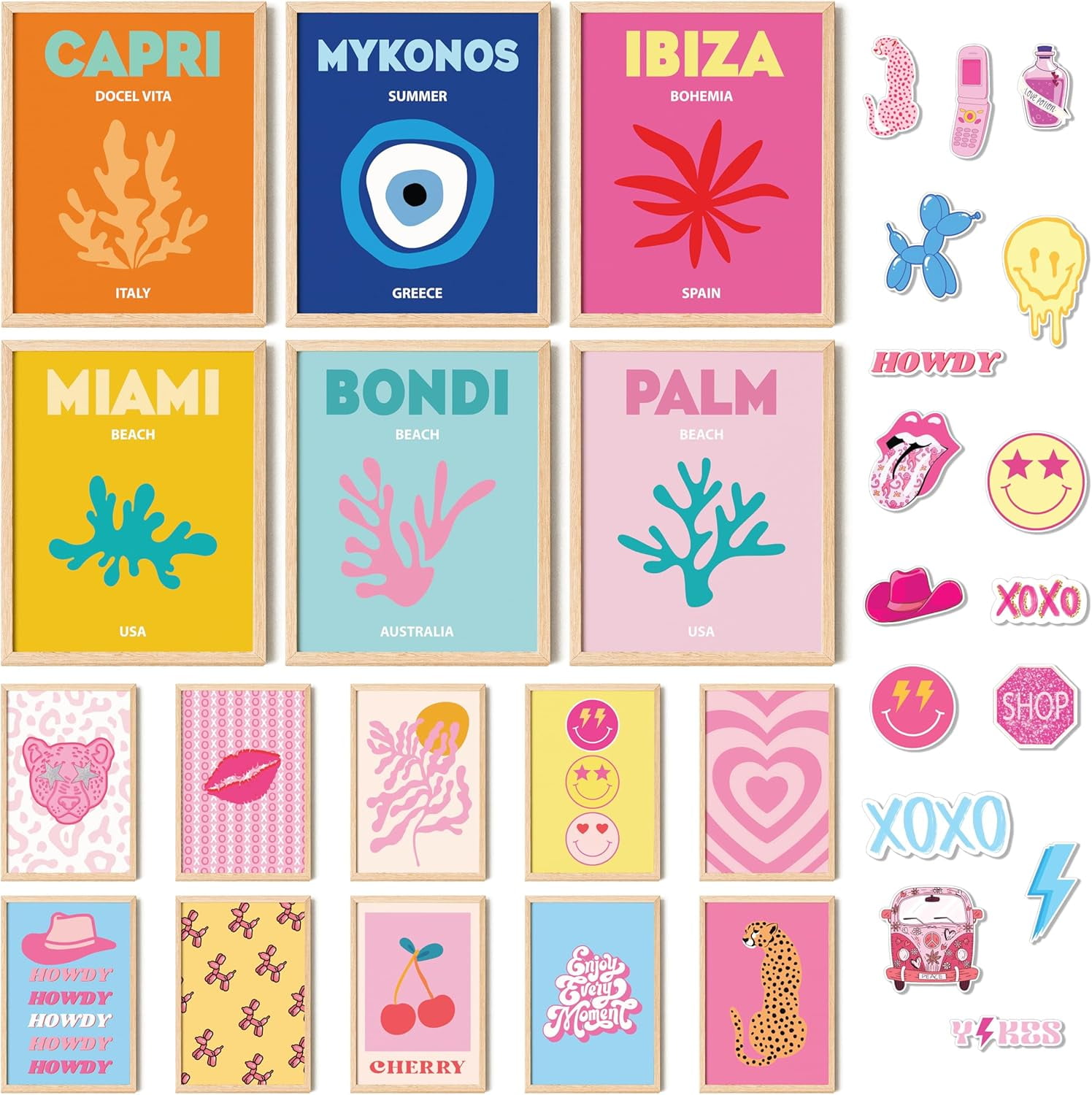 Beach Preppy Room Decor Aesthetic - Preppy Posters for Bedroom, Cute ...