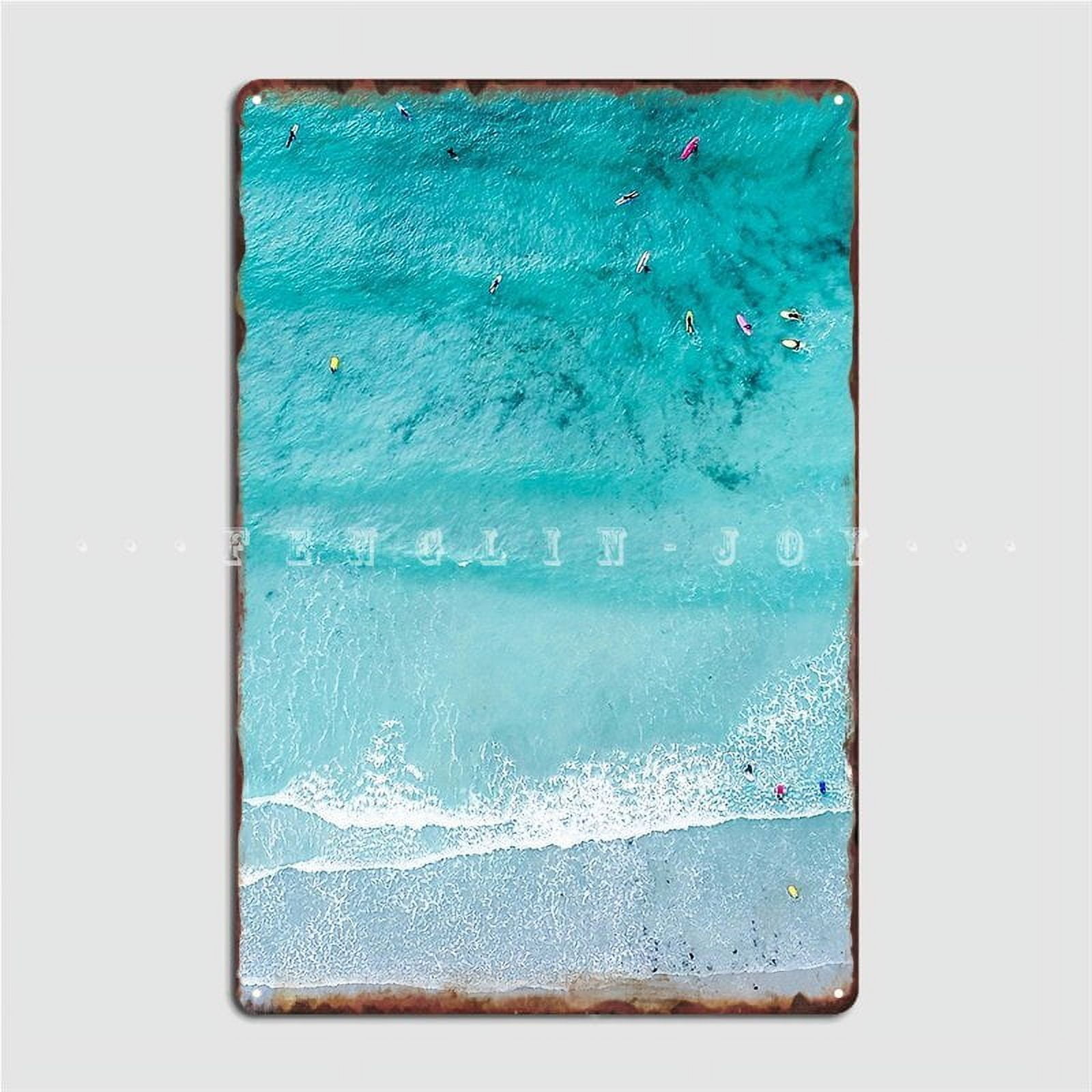 Beach Print Beach Art Poster Metal Plaque Plaques Vintage Home Club Tin ...