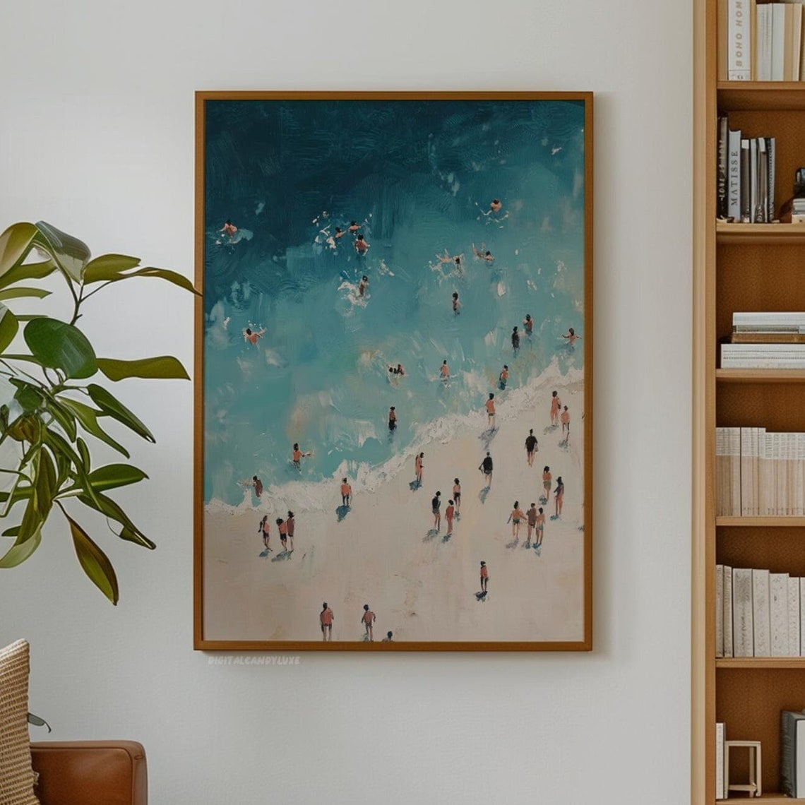 At The Beach Print Coastal Wall Art Vintage Paintings Digital Print Art ...