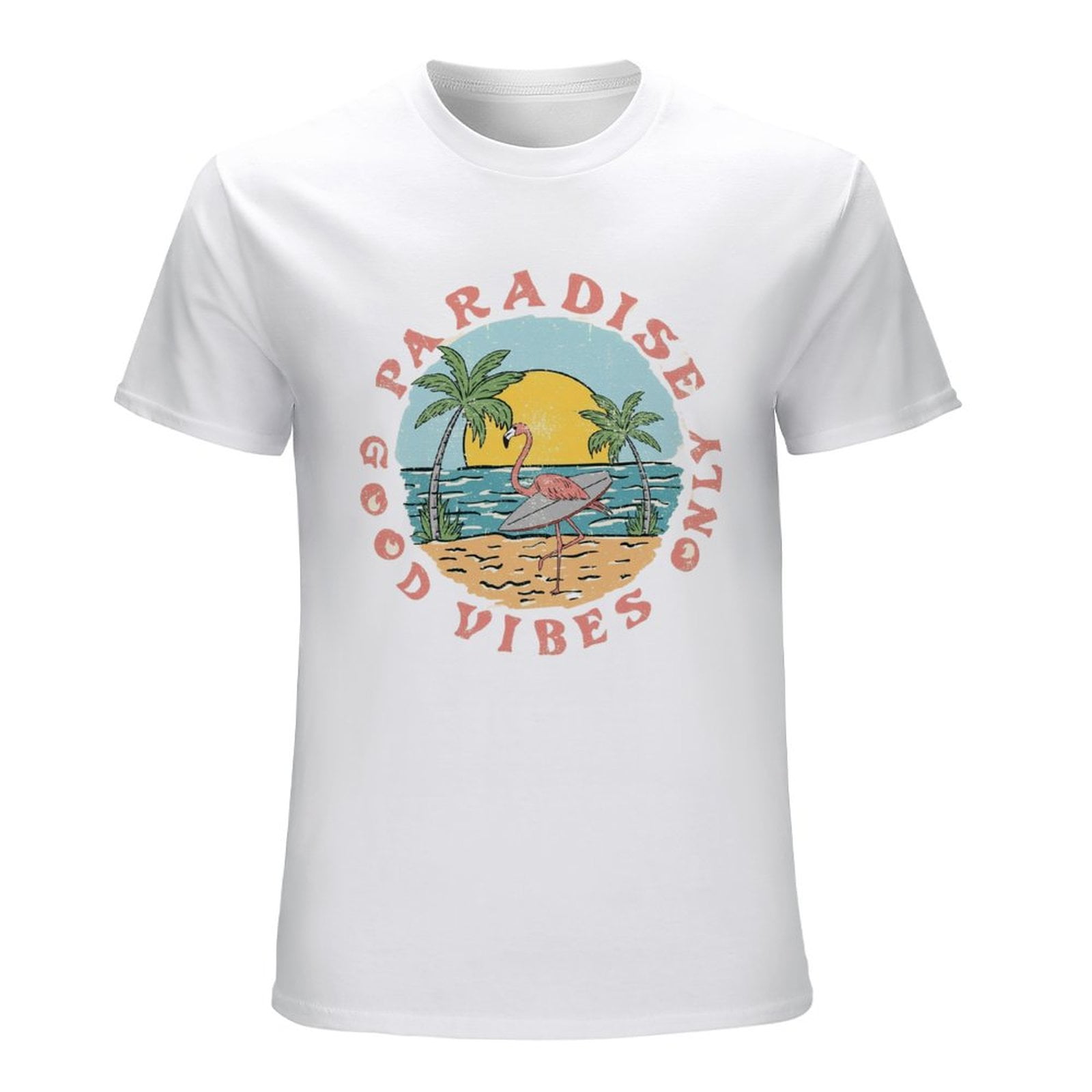 Beach Print Design for T-shir Men’s T-Shirt 100% Cotton Casual Short ...