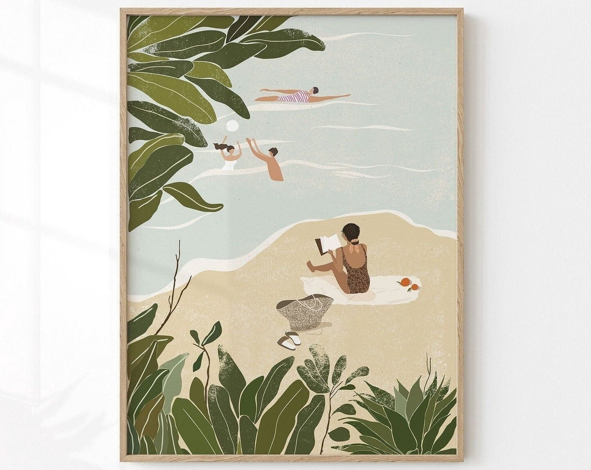At The Beach Print Minimalist Wall Art Modern Travel Print Beach Decor ...