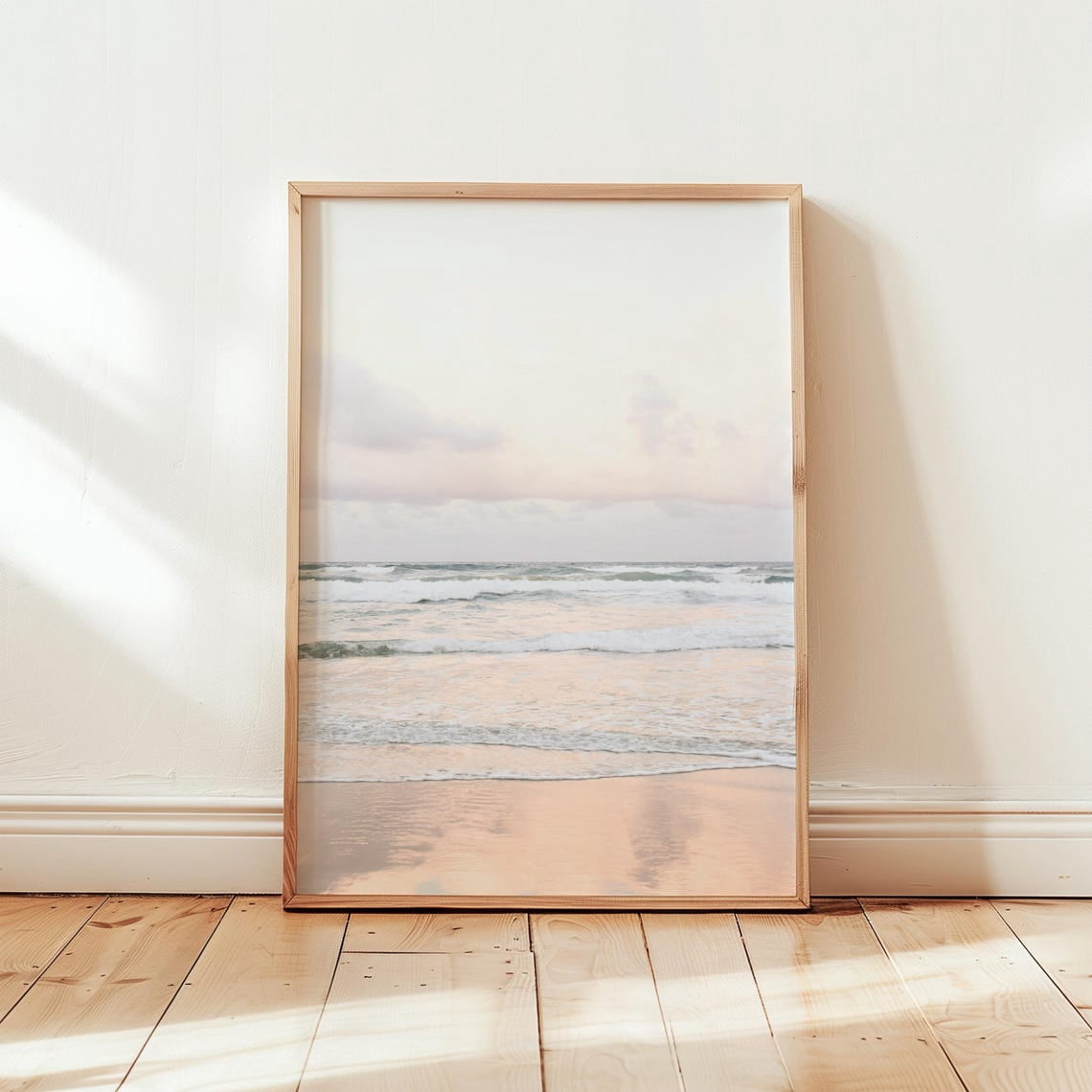 Beach Printable Art Sunset Prints, Blue Pastel Wall Art Wave Print ...
