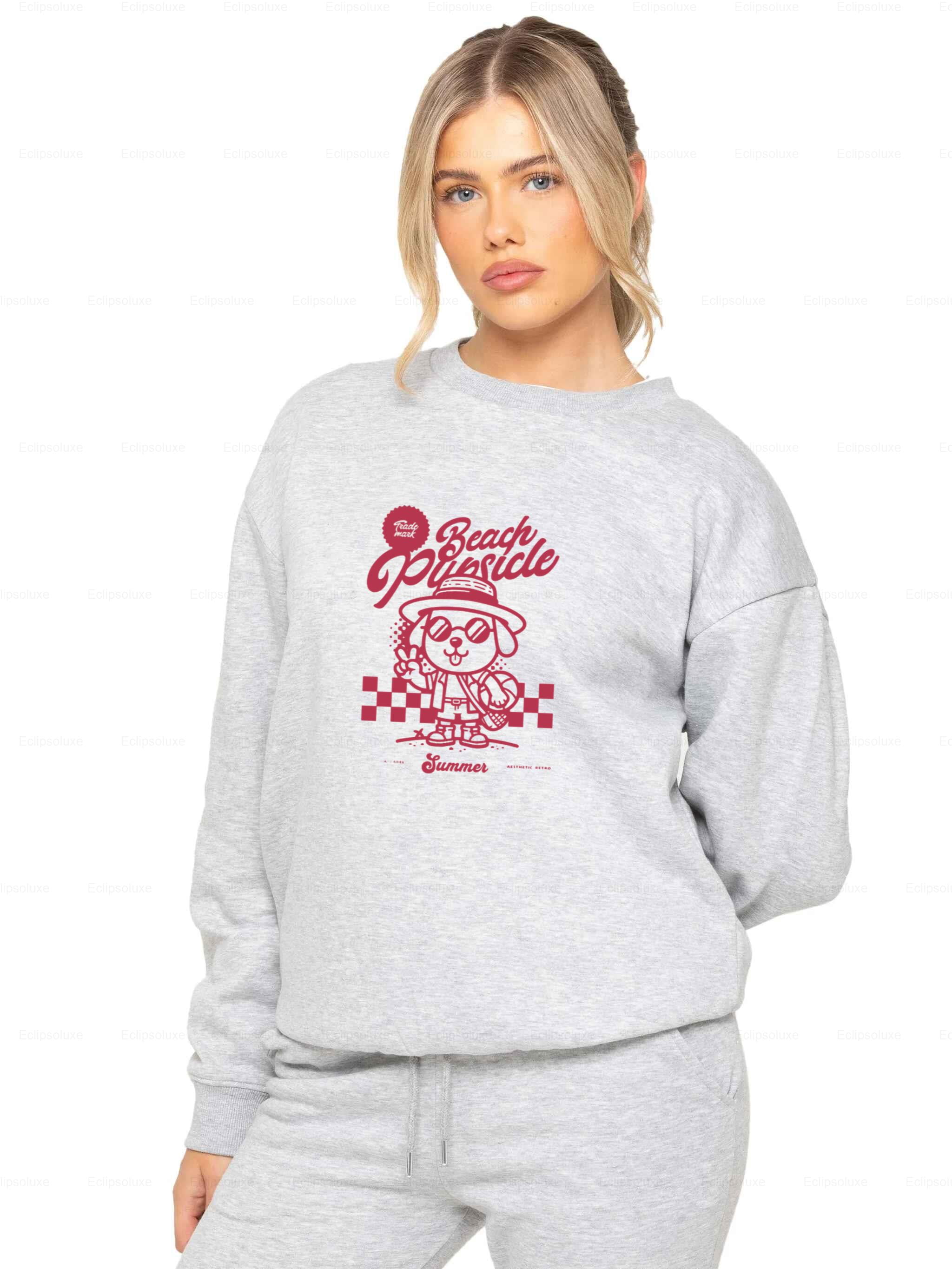 Beach Pupsicle Sweatshirt Cool Summer Vibes Adorable Puppy Style Cozy ...