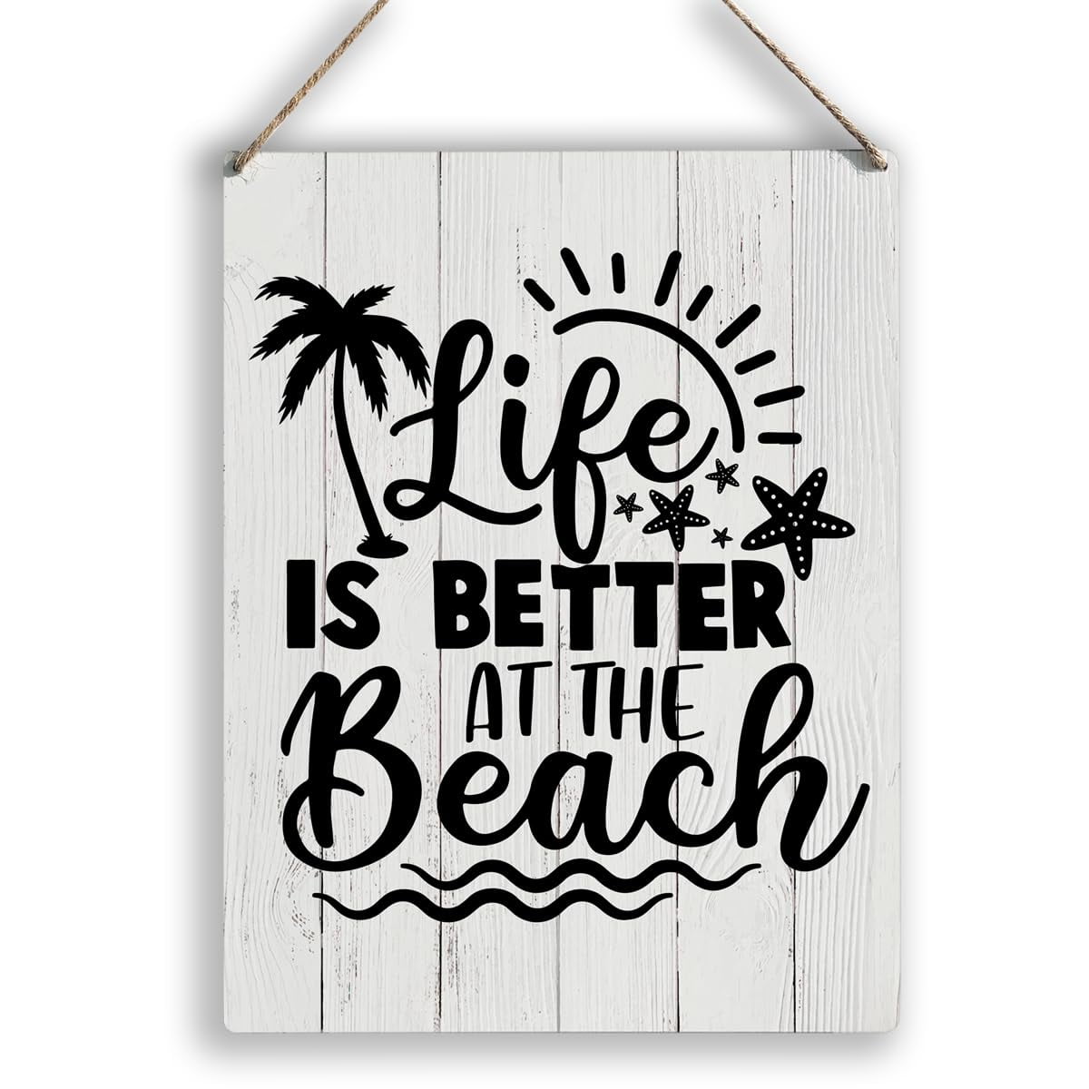 Beach Quote Wooden Rustic Ypf5 Signs Home Wall Decor Country Beach