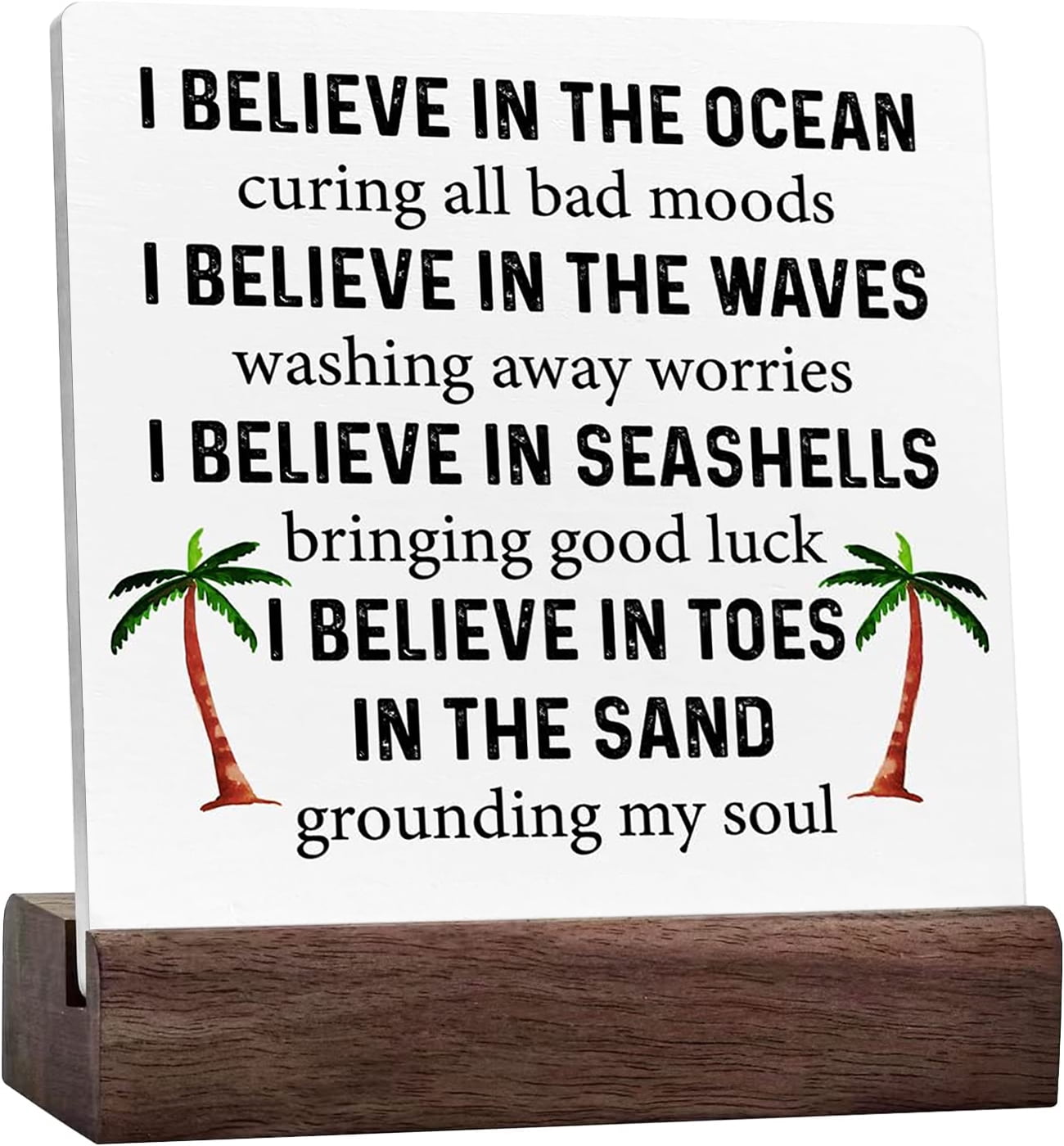 Beach Quotes Sign Beach House Decor I Believe in the Ocean Curing All ...
