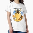 Beach Raider Retro Desert Archaeological Map Silhouette Graphic T-Shirt ...