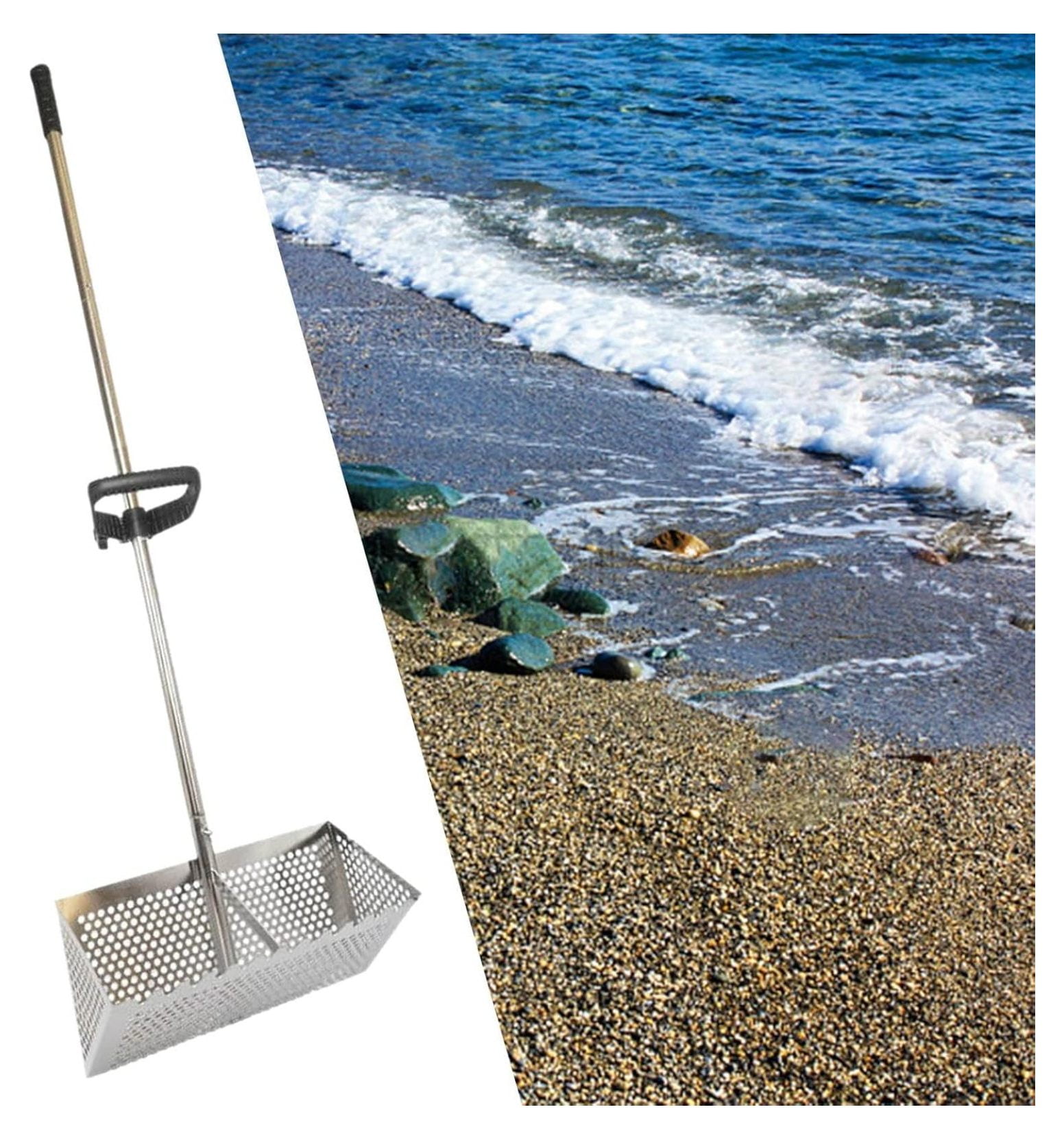 Beach Rake Sand Sieve - Foldable Sand Filting Rake for Beach Fun, Sand ...