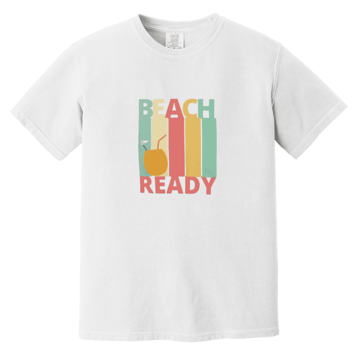 Beach Ready Mood Daily Coastal Summer Vibe Scene Comfort Color T-Shirt ...