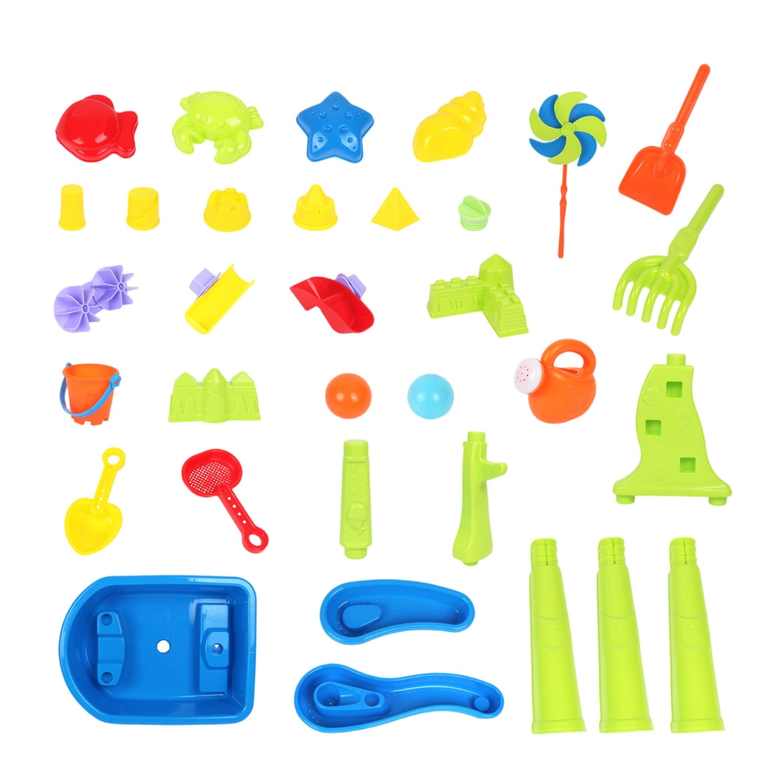 Beach Sand Toys Set for Kids, 32 PCS Sandbox Play Tools with Molds ...